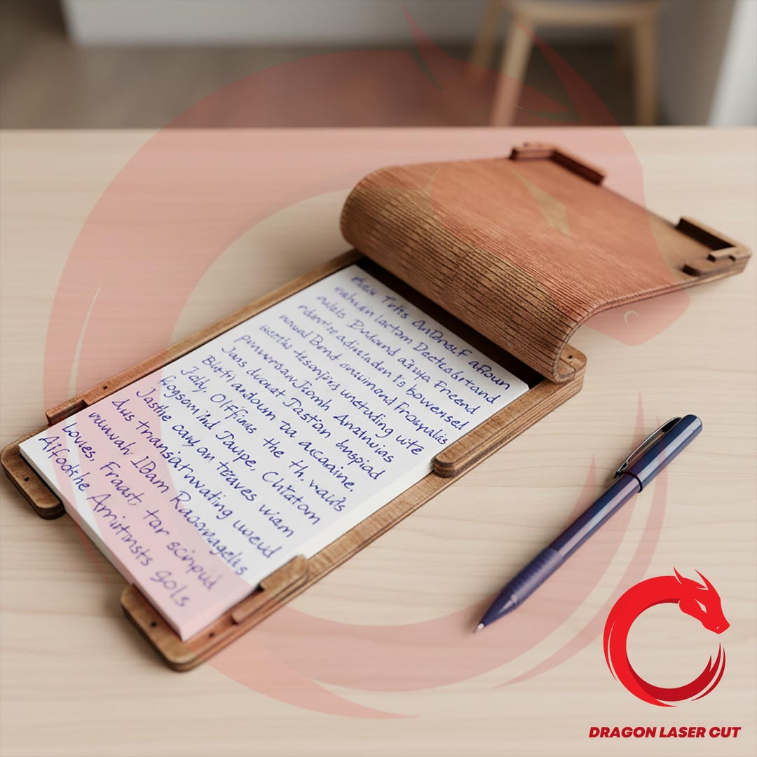 Laser Cut Wooden Notebook SVG Glowforge Wood Covers Cutting Files ...