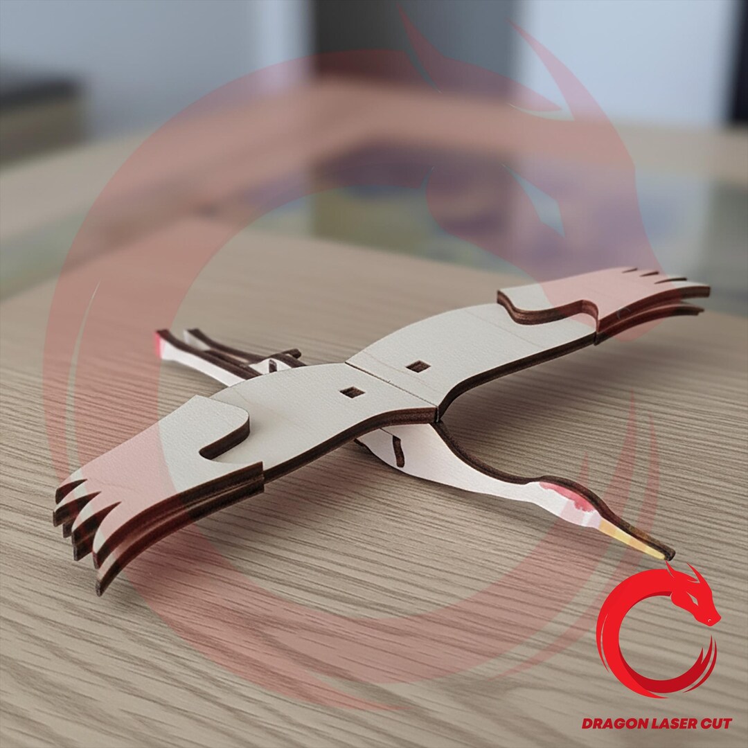 Laser Cut Files Bird 3d Puzzle SVG Glowforge Wood Crane Bird File ...