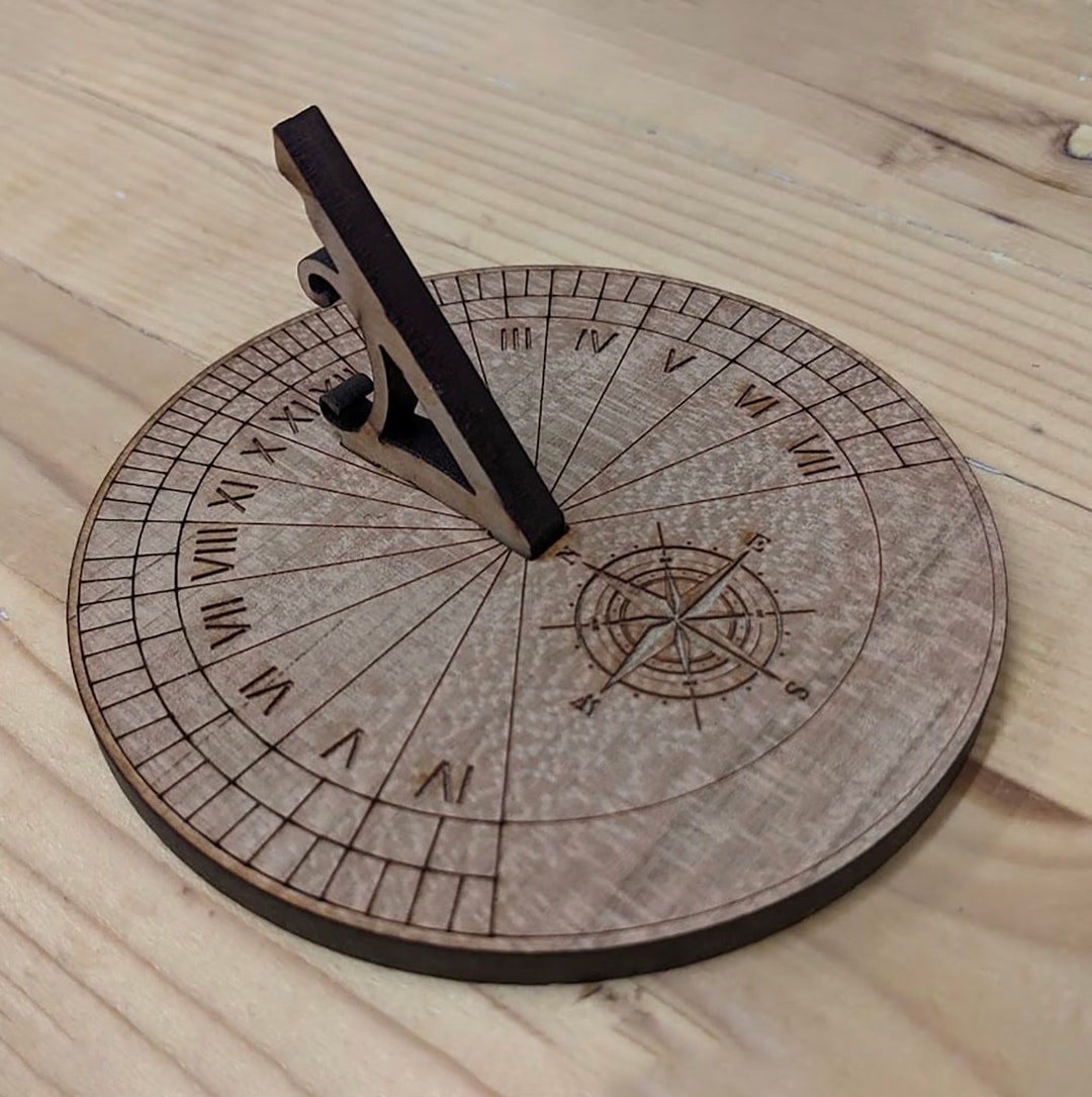 Laser Cut Mechanical Sundial 3D Model SVG Bundle Glowforge Wood Sundial ...