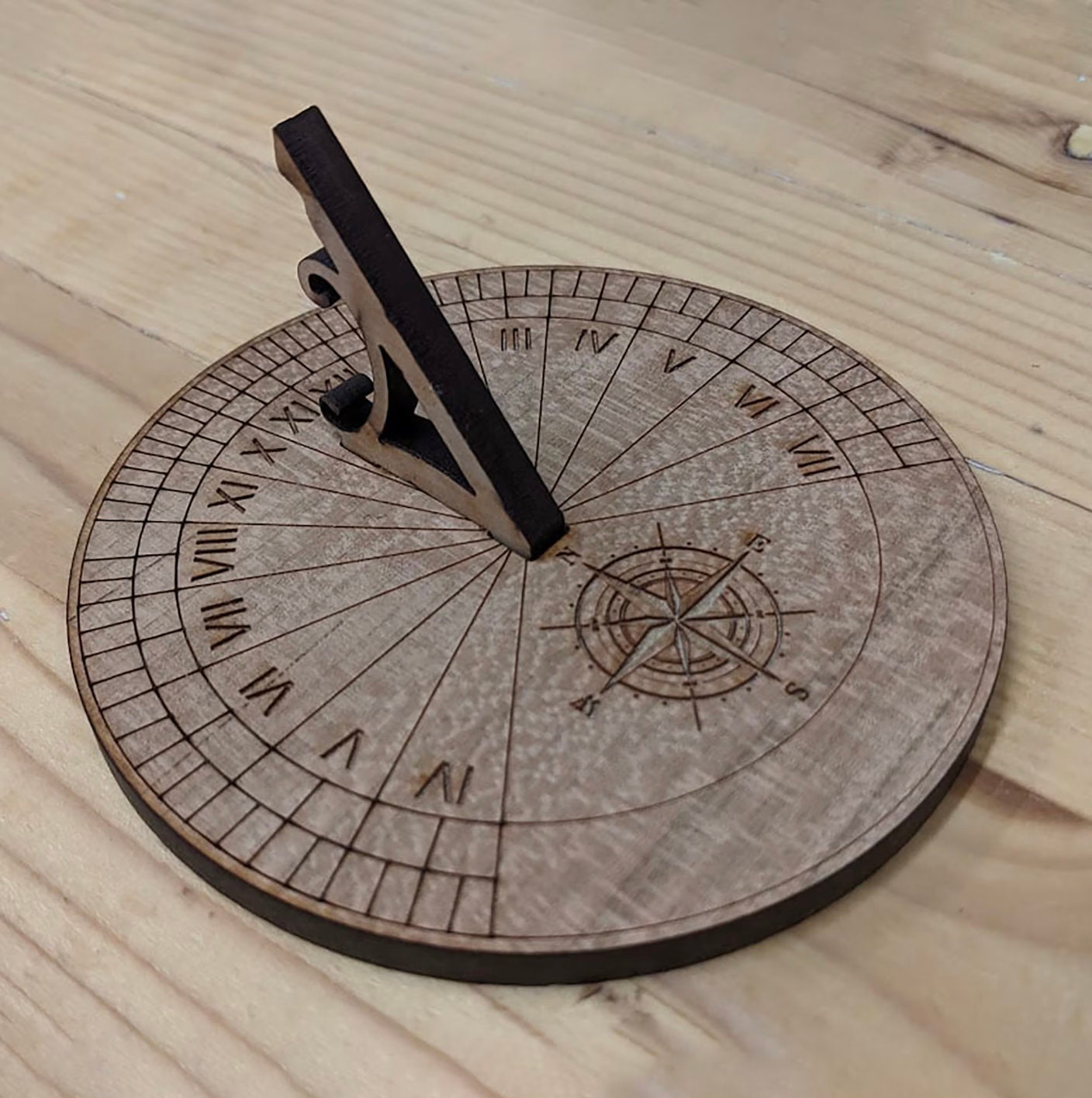 Laser Cut Mechanical Sundial 3D Model SVG Bundle Glowforge Wood Sundial ...
