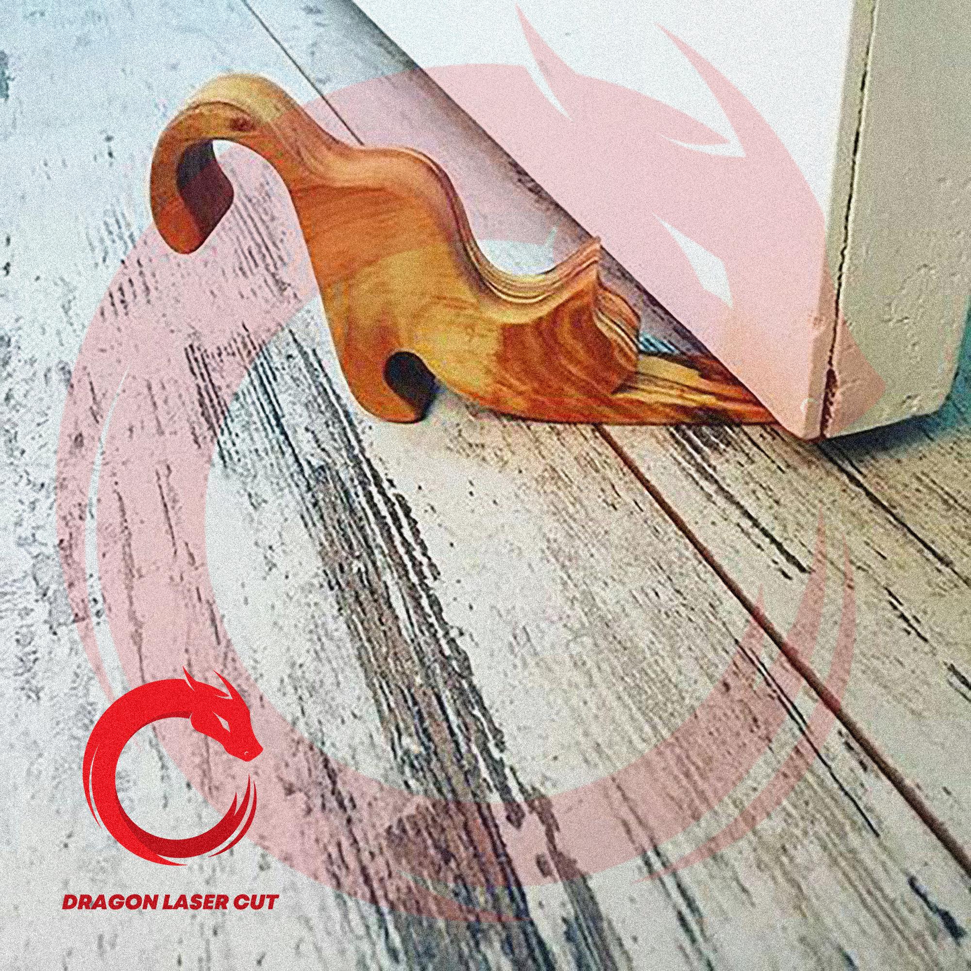 Laser Cut Cat Wooden Door Stop Wedge SVG Bundle Glowforge Wood Stopper ...