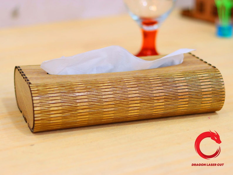 Laser Cut Svg Template Tissue Box 3mm Assembly 3D Model Wood Tissue Box ...