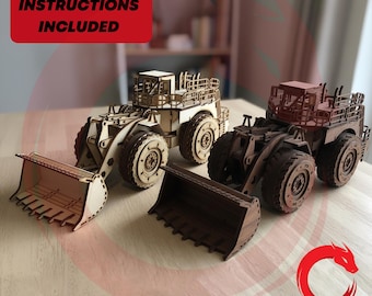 Laser Cut Excavator Loader Tractor Car Toy SVG Bundle Wood Vehicle ...