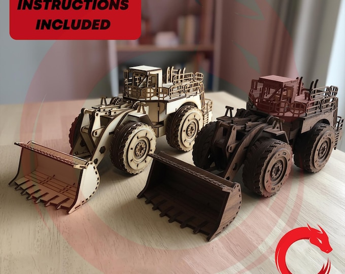 Laser Cut Excavator Loader Tractor Car Toy SVG Bundle Wood Vehicle ...