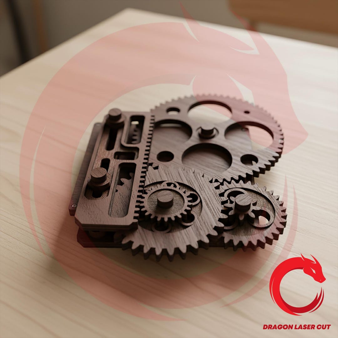 Laser Cut File Svg Template Mechanical Wooden Light Switch Complicator ...