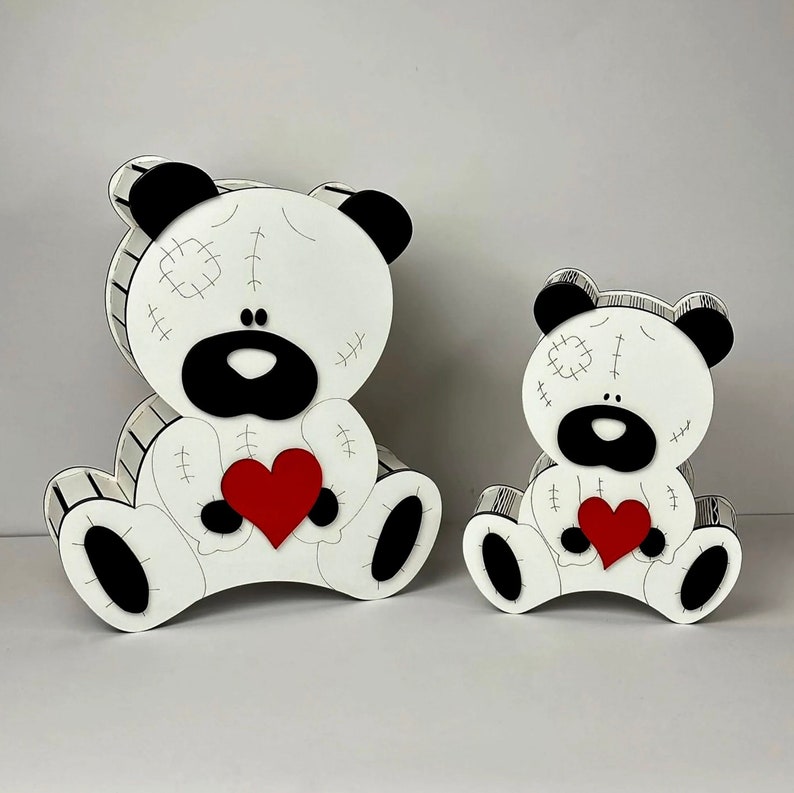Laser Cut Teddy Bear Candy Gift Box SVG Bundle Glowforge Wood Teddy Box ...