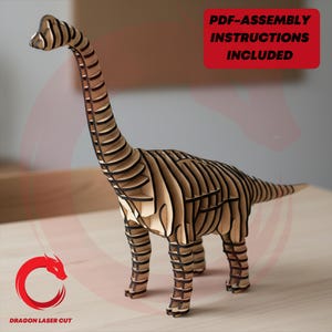 Laser Cut Files Dinosaur Dragon 3mm 3d Puzzle SVG Bundle Glowforge Wood ...
