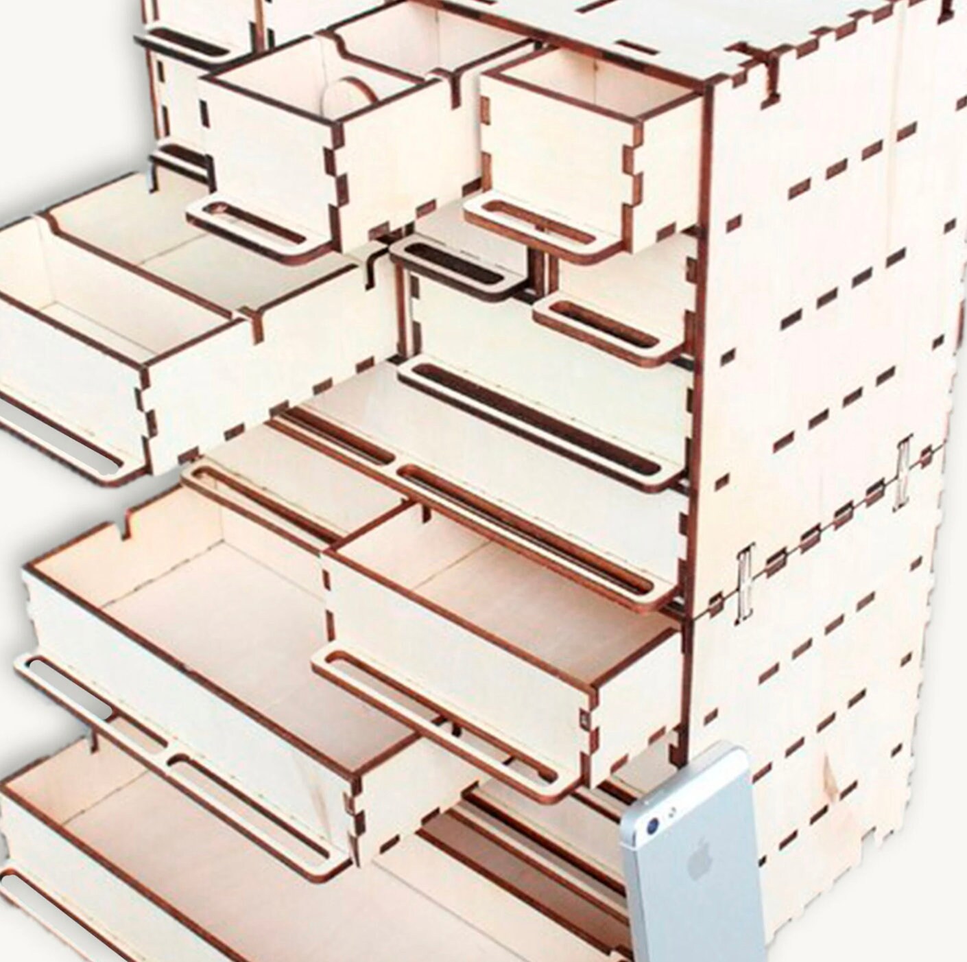 Laser Cut Drawer Box SVG Bundle Glowforge Wood Drawer Svg Files Vector ...