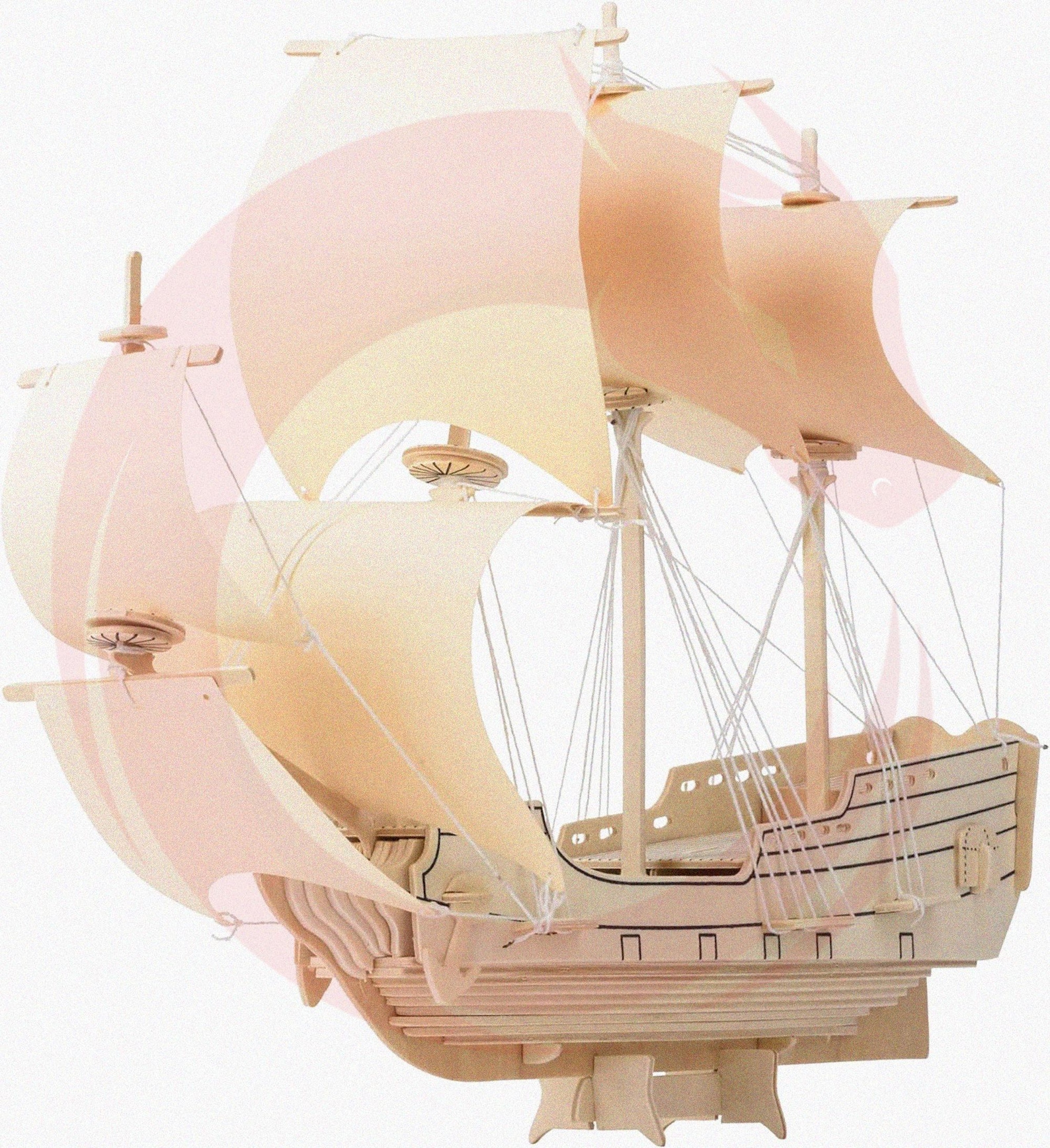 Laser Cut Wooden Sailboat Model Ship 3d Puzzle Svg Files Vector Laser ...