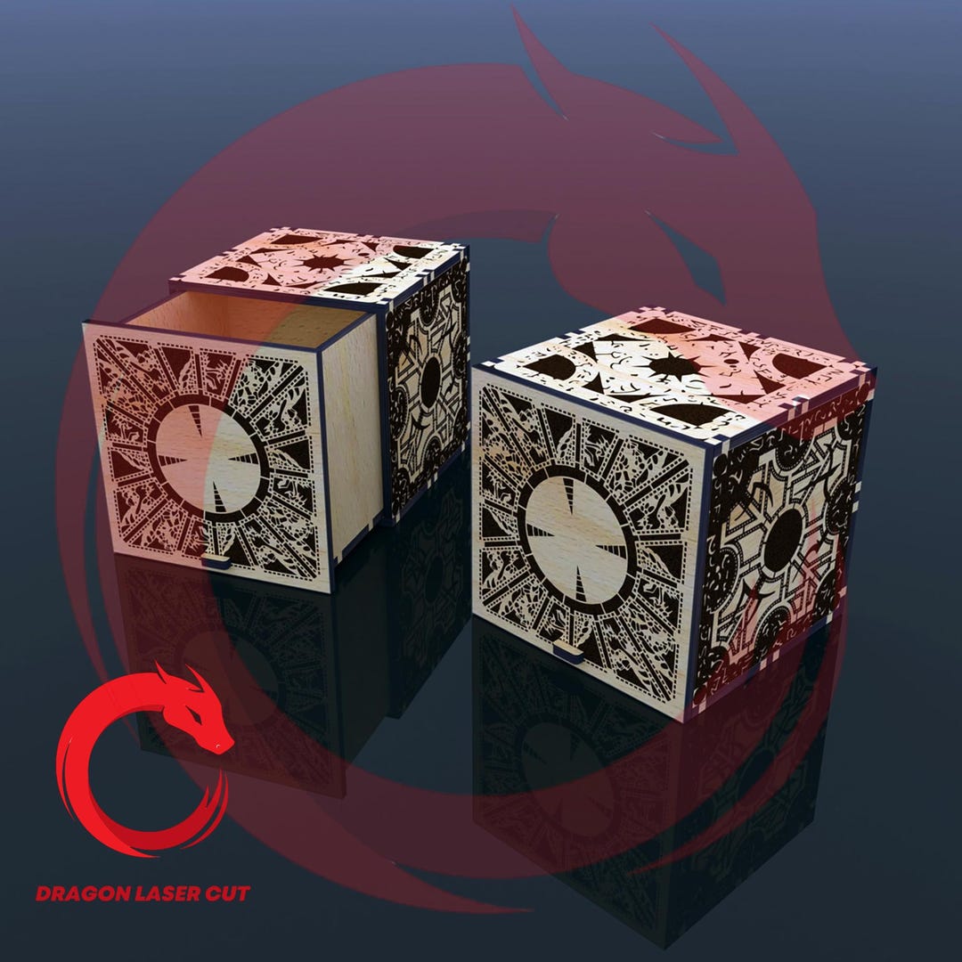 Laser Cut Hellraiser Puzzle Box SVG Bundle Glowforge Wood Hellraise ...