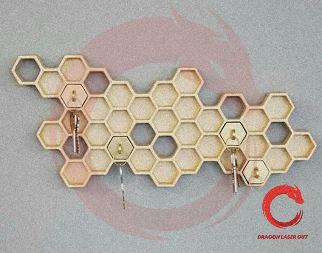 Laser Cut Housekeeper Honeycomb 6mm Keys Holder SVG Bundle Glowforge ...