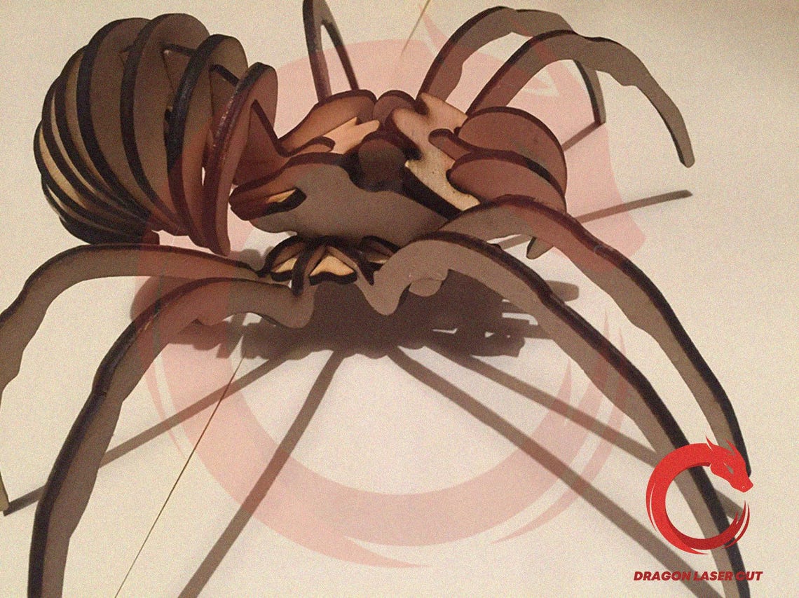 Laser Cut Tarantula Spider 3d Puzzle SVG Bundle Glowforge Wood Svg ...