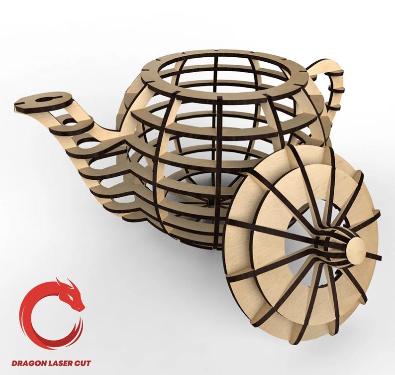 Laser Cut Mechanical Kettle 3D Model SVG Bundle Glowforge Wood Kettle ...