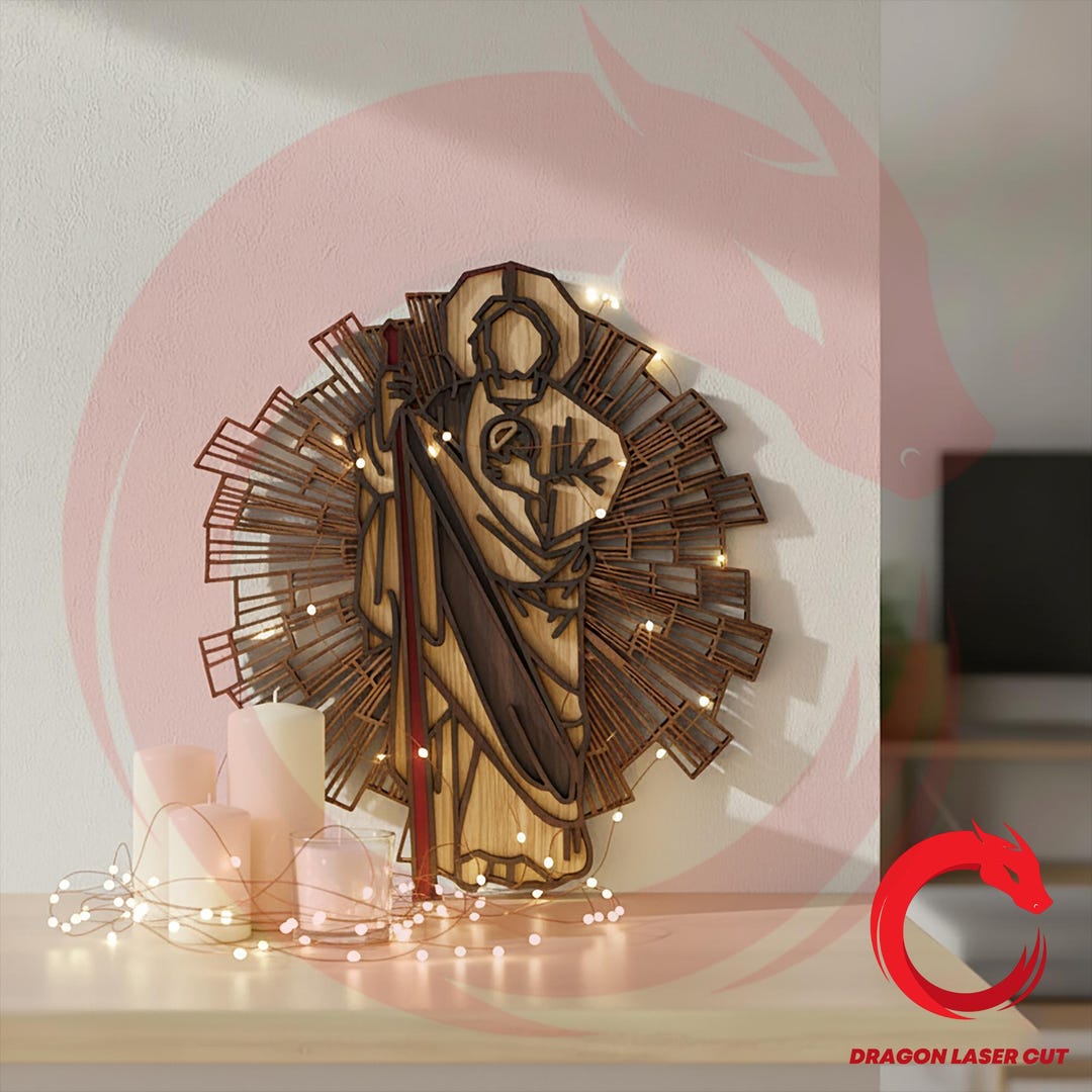 Laser Cut Jesus Christ Wall Layered Art SVG Glowforge Wood Christian ...