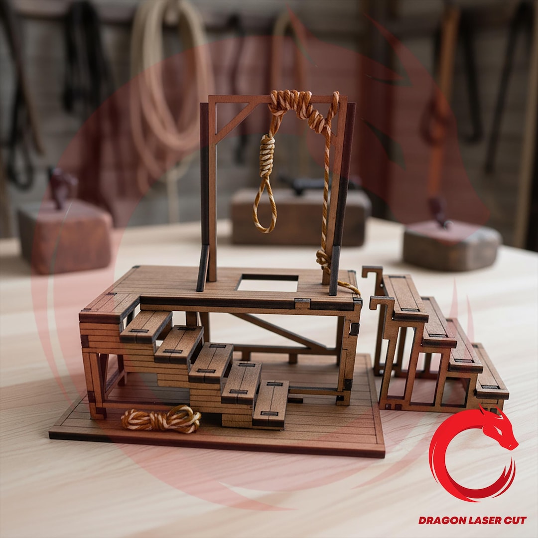 Laser Cut Mini Gallows Guillotinel SVG Bundle Glowforge Wood Terrain ...