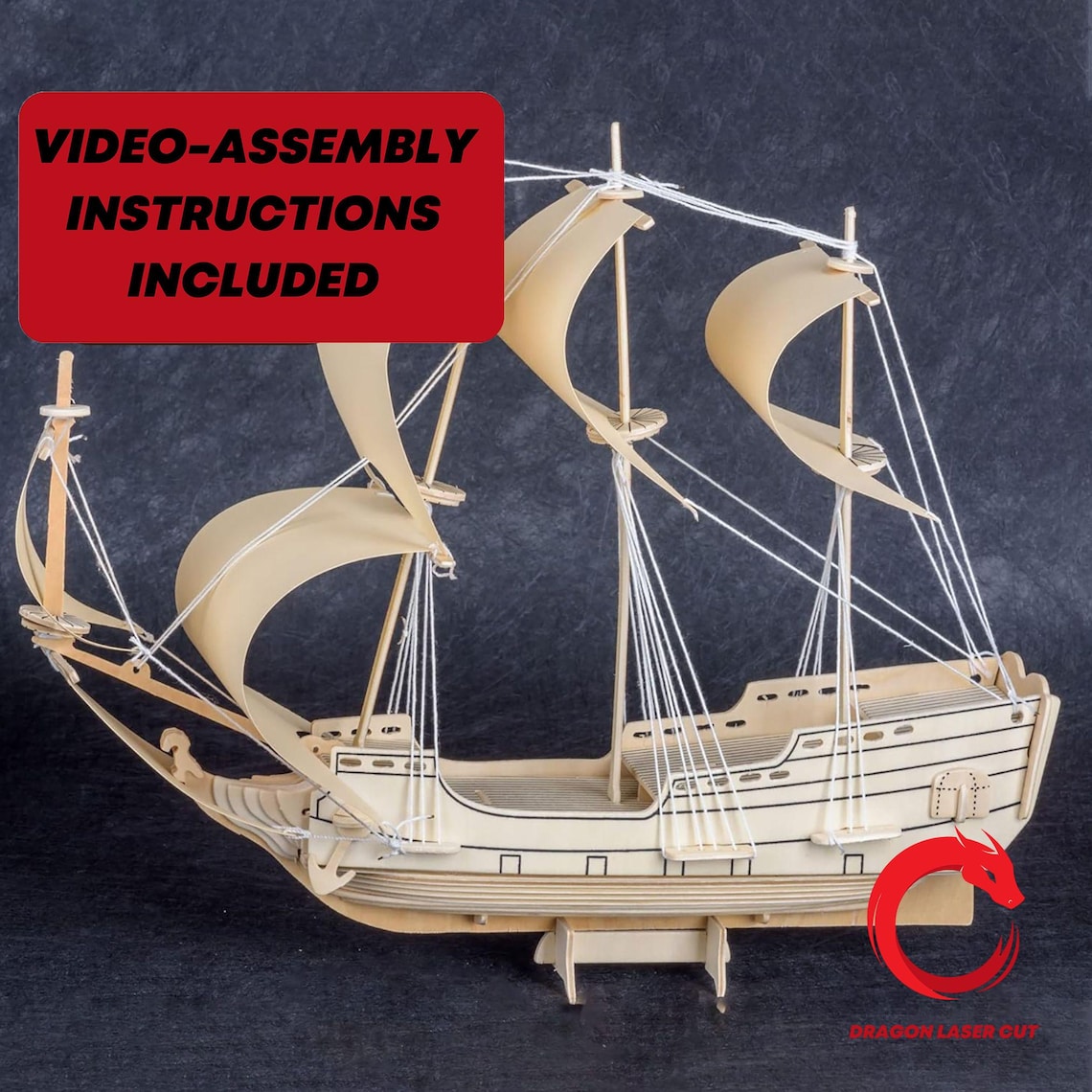 Laser Cut Wooden Sailboat Model Ship 3d Puzzle Svg Files Vector Laser ...