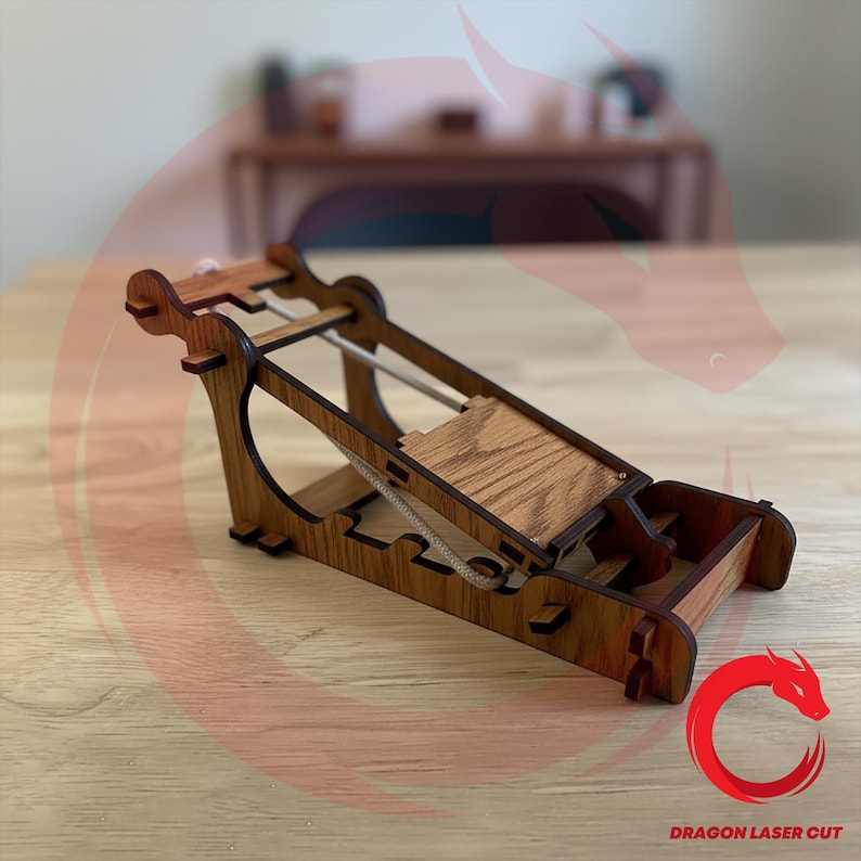 Laser Cut Mechanical Catapult SVG Glowforge Wood Toy Puzzle Files ...