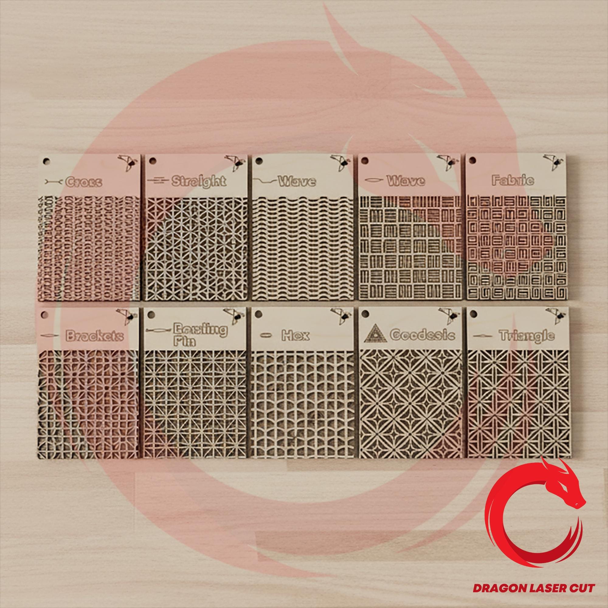 Laser Cut Flexible Pattern 30 Styles Flex Wooden SVG Bundle Glowforge ...