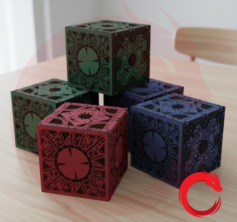 Laser Cut Hellraiser Puzzle Box SVG Bundle Glowforge Wood Hell Cube ...