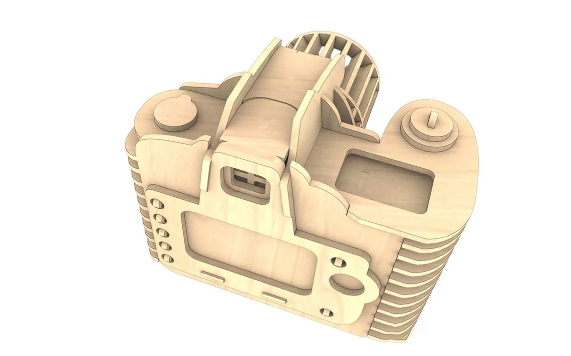 Laser Cut Camera 3 Model Toy SVG Bundle Wood Toy Photo Svg Files Vector ...