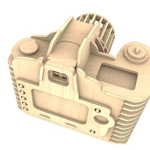 Laser Cut Camera 3 Model Toy SVG Bundle Wood Toy Photo Svg Files Vector ...