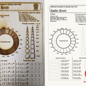 Laser Light Burn Test File for Laser Machine SVG Bundle Glowforge Laser ...