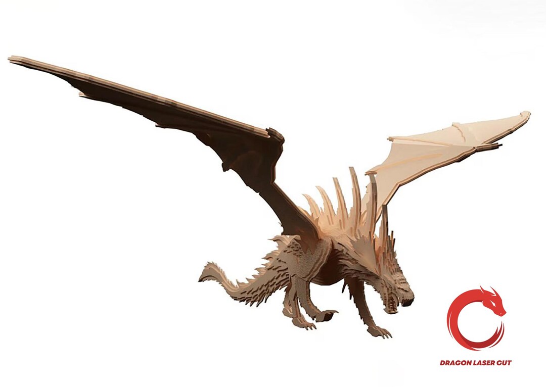 Laser Cut Dragon 3d Puzzle SVG Bundle Glowforge Wood Svg Files Vector ...