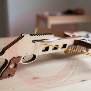 Laser Cut Crossbow Mechanical Model 4 and 6mm SVG Glowforge Wood Toy ...