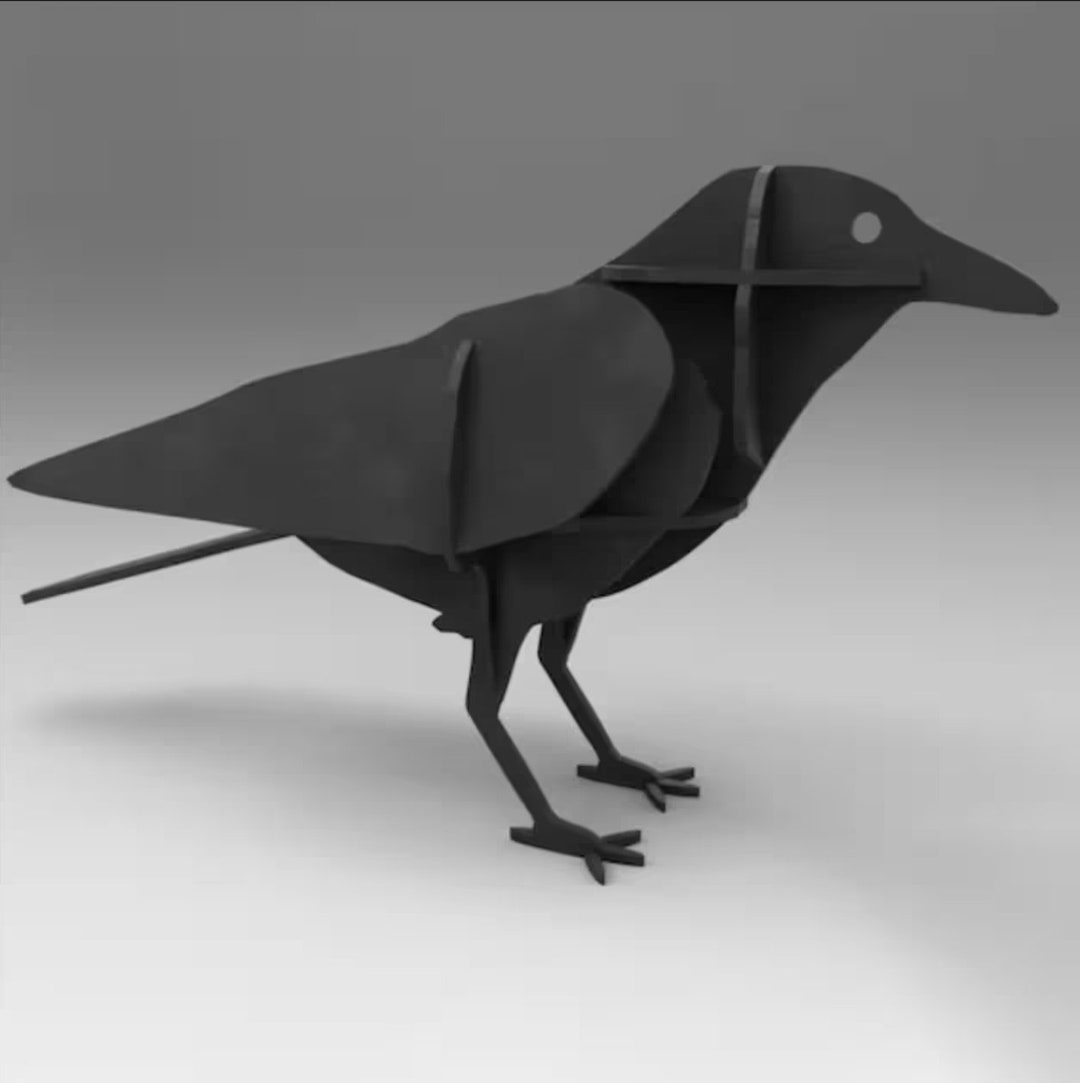 Laser Cut Raven SVG Bundle Glowforge Wood Crow Svg Files Vector Laser ...