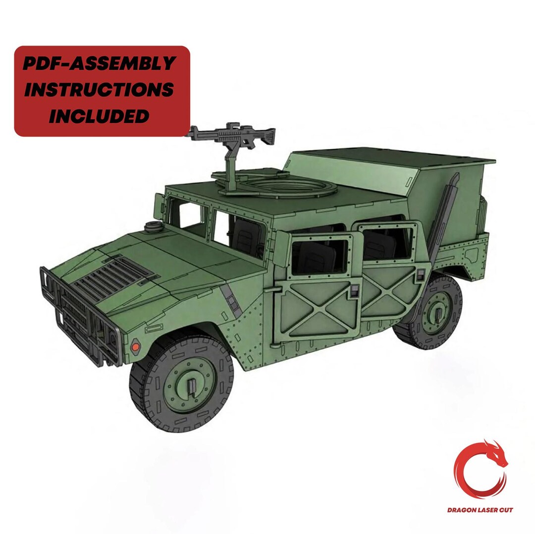 Laser Cut Hummer M998 Usa Jeep Toy SVG Bundle Wood Toy Car Svg Files 3 ...