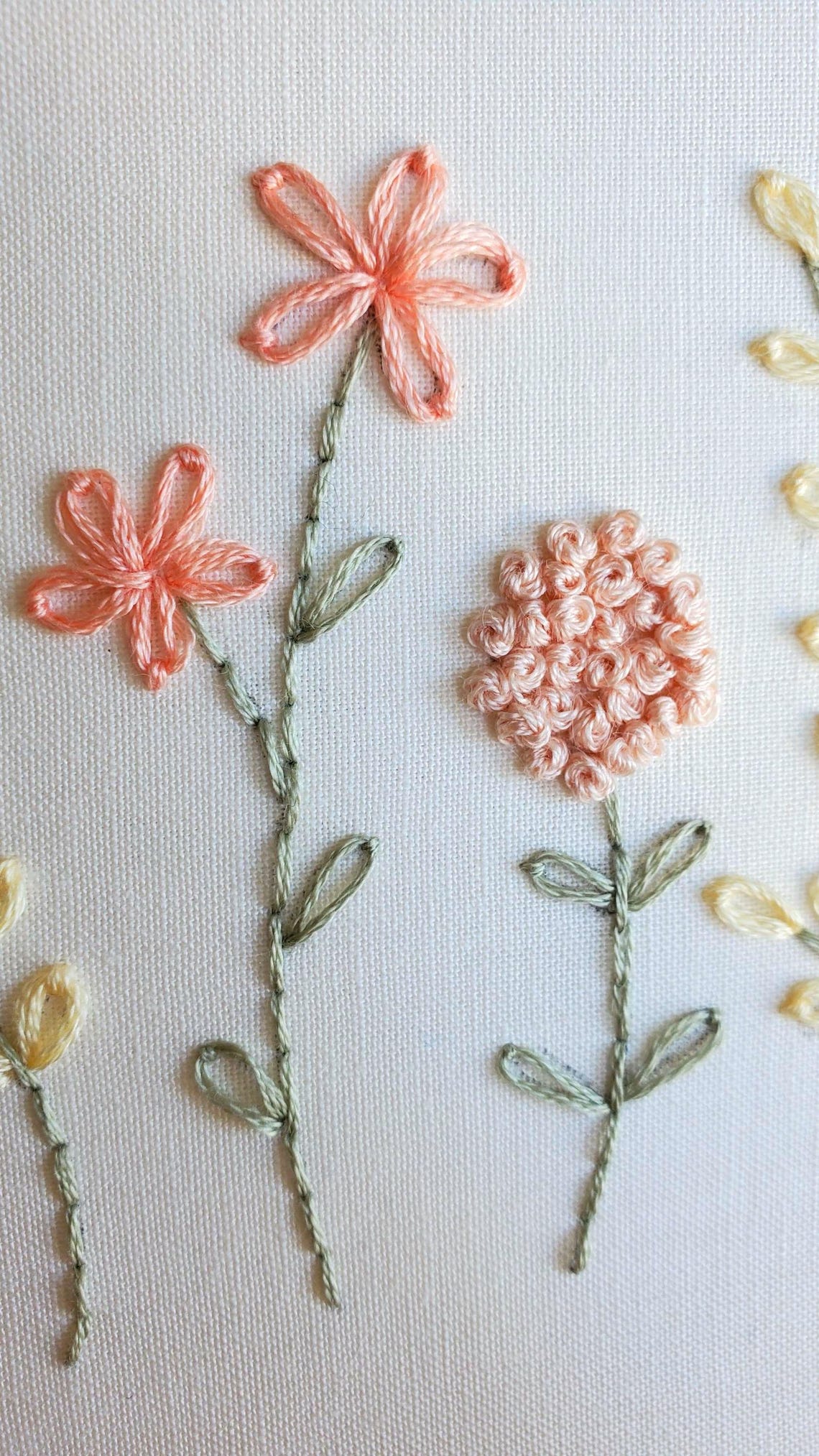 Embroidery Pattern - SPRING FLOWERS (pdf), Beginner-friendly, Digital ...