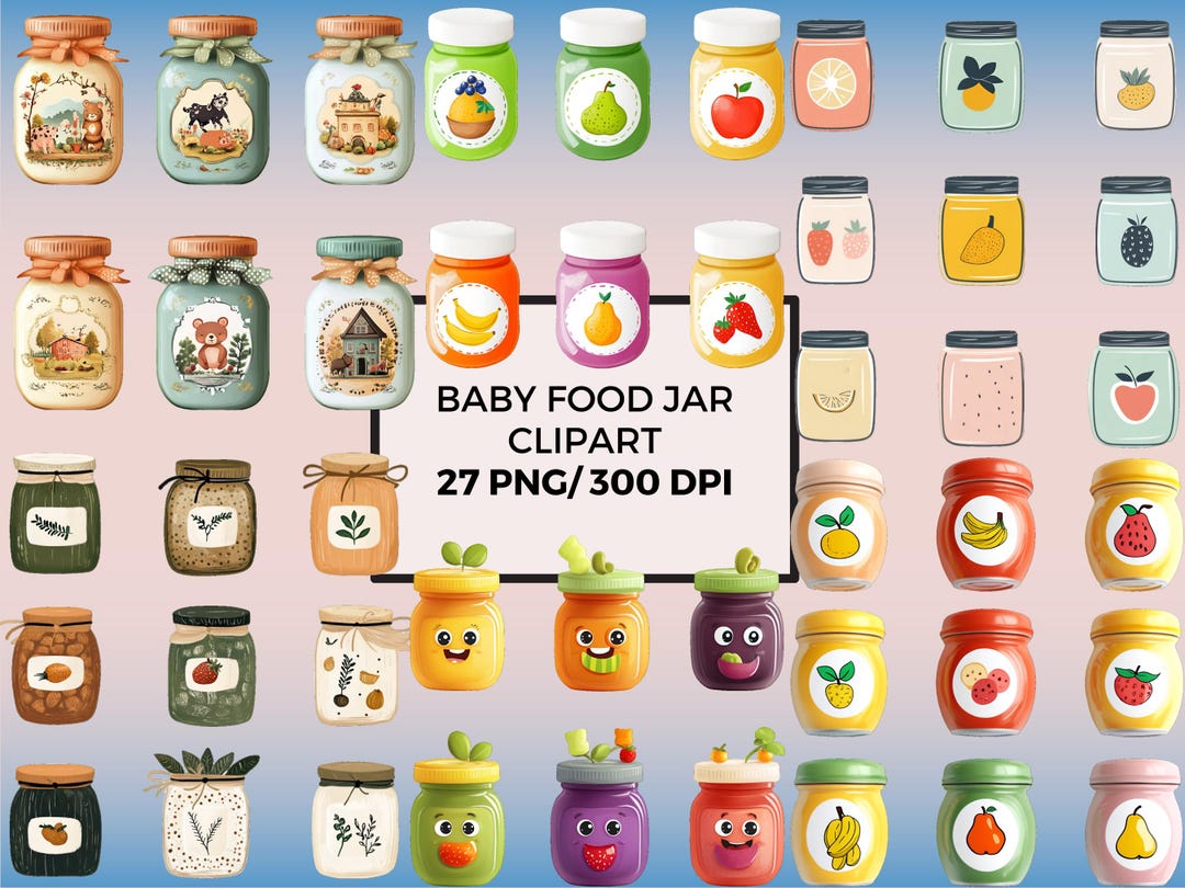 Baby Food Jar PNG Clipart Cute Baby Jar Design for Nursery Decor ...