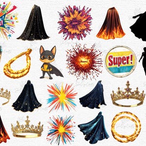 Superhero Clipart Bundle 134 PNG Digital Download Comic Style Party ...