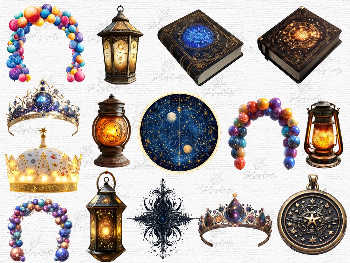 Zodiac Sign Clipart Bundle Astrology Birthday PNG Horoscope ...