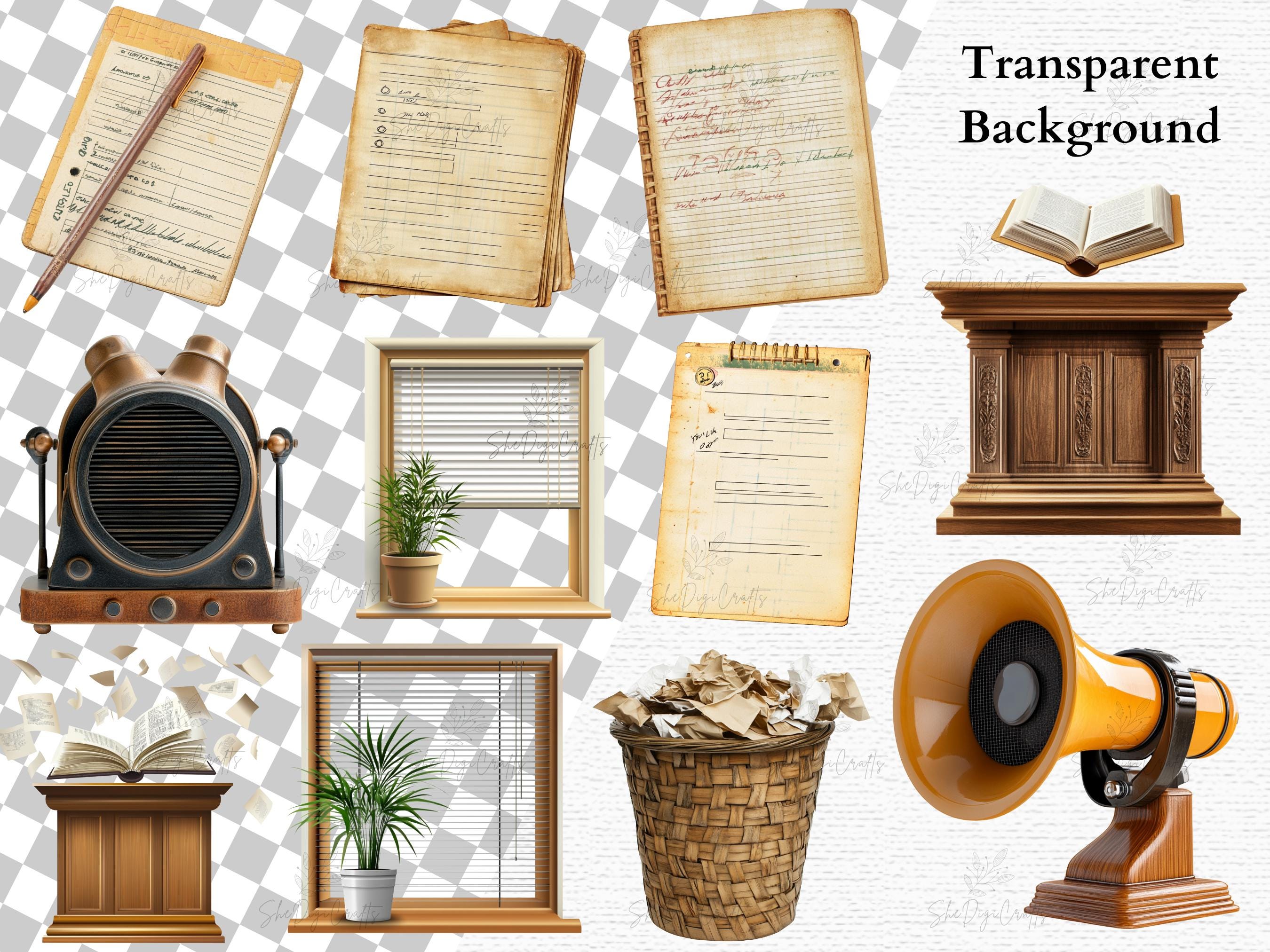 Vintage School Clipart Bundle Retro Classroom Decor Watercolor Desk ...