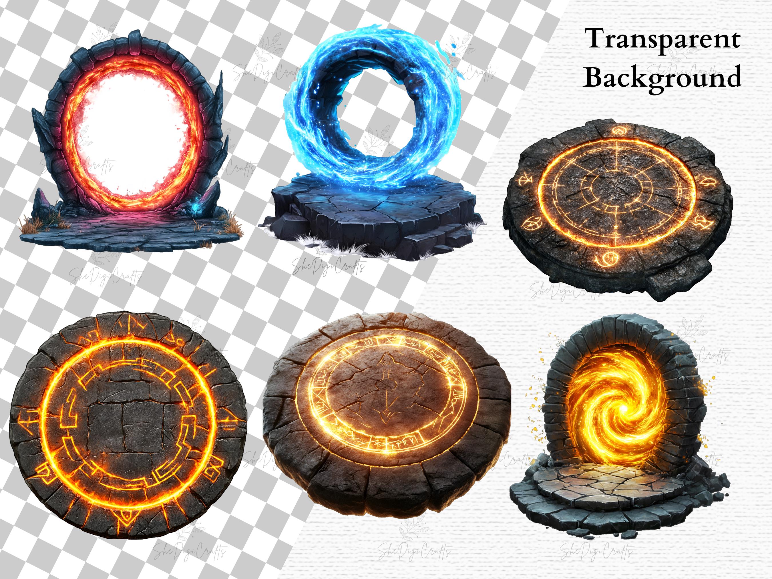 Dungeon Map Assets Clipart RPG Fantasy Tokens Dnd Trap Elements Magic ...
