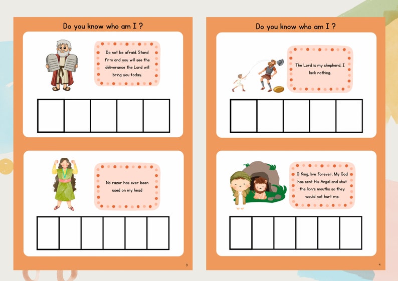 Who Am I Bible Characters and Saints - Etsy