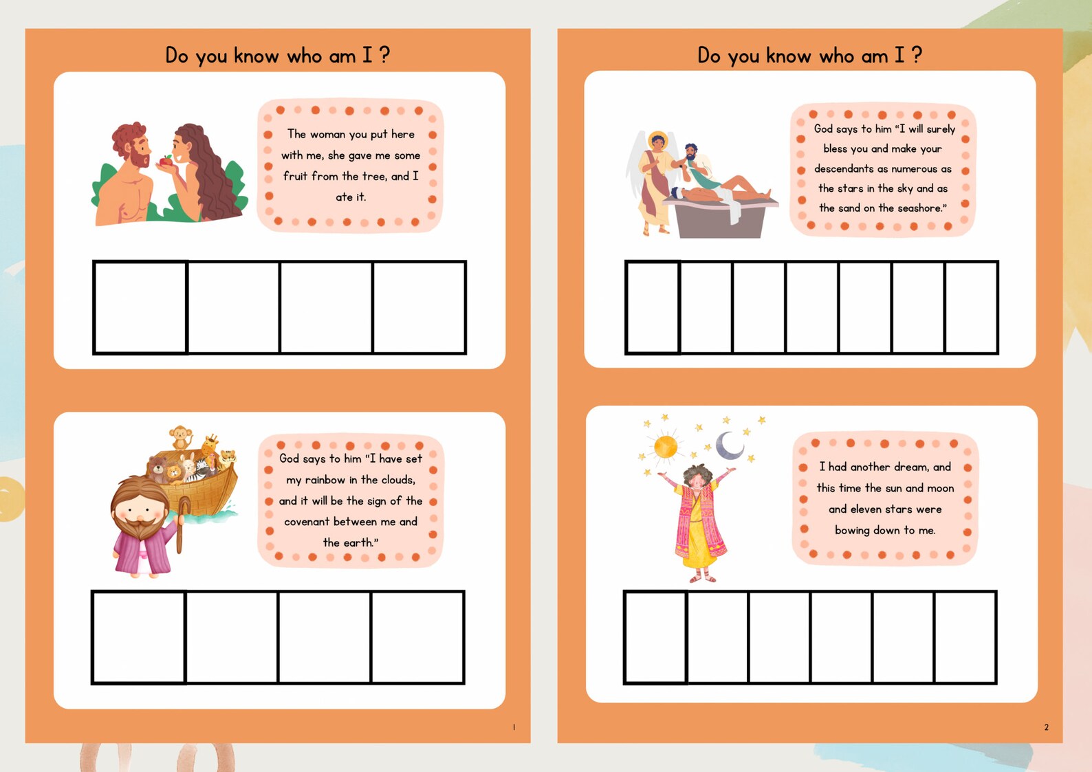 Who Am I Bible Characters and Saints - Etsy