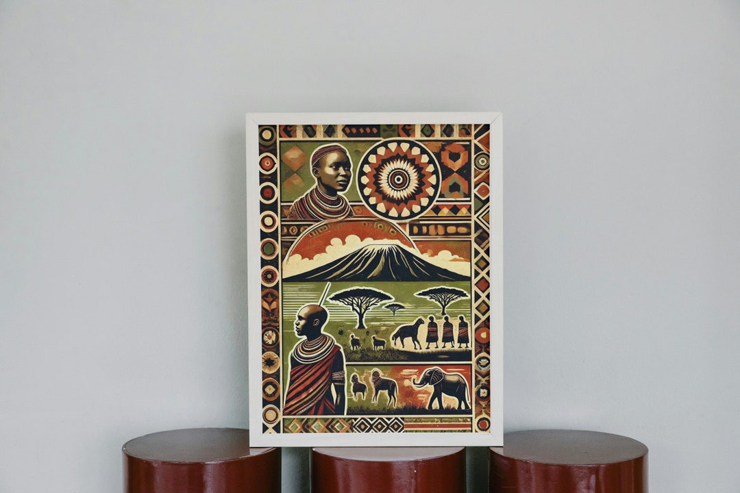 Tanzanian Art Print African Art Traditional Art Print Cultural Art ...