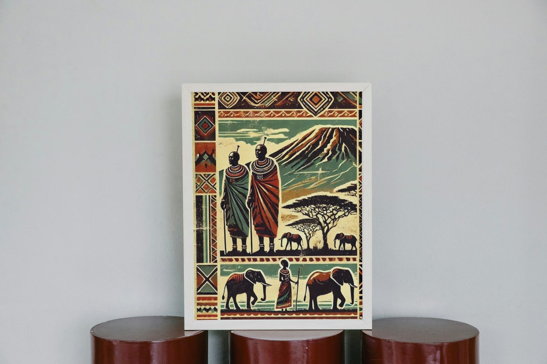 Tanzanian Art Print African Art Traditional Art Print Cultural Art ...