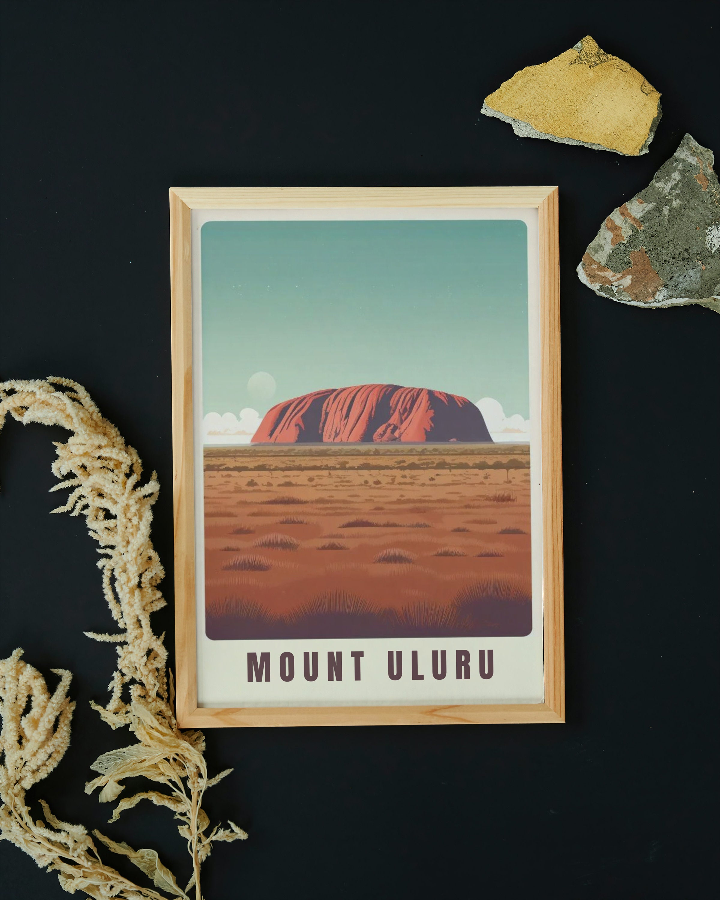 Uluru Poster Ayers Rock Australian Art Print Australian Culture Travel ...