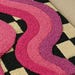 Pink Checkered Wave Rug, Abstract Wavy Rug, Hand Tufted Wool Carpet ...