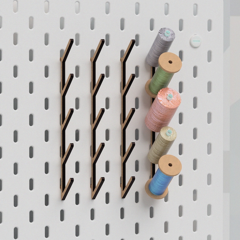 IKEA SKADIS Thread Spool Holders 4 Pack Pegboard Skadis Accessories ...