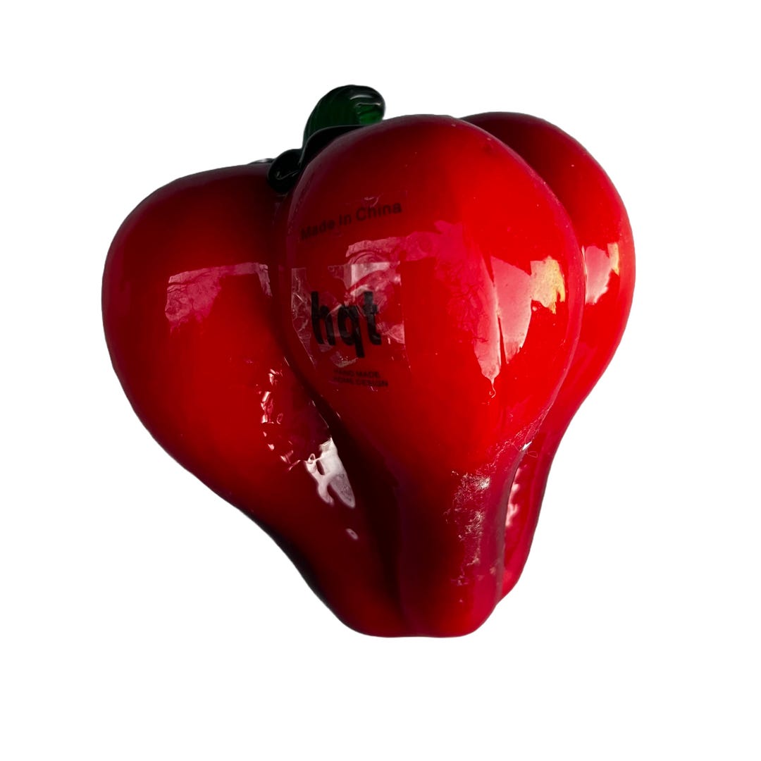 HQT Blown Glass Green Bell Pepper Handmade Home Design Blown Glass ...