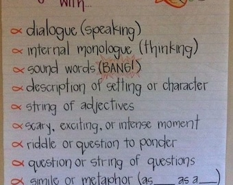 Hook Your Reader Anchor Chart - Etsy