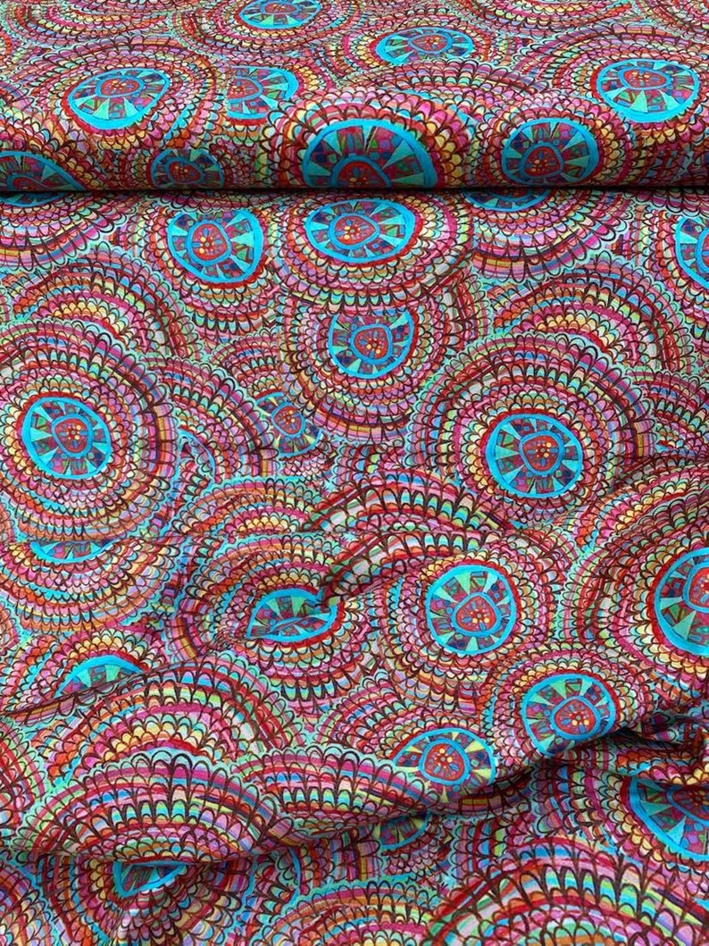 Colorful Circles Fabric Pattern - Etsy