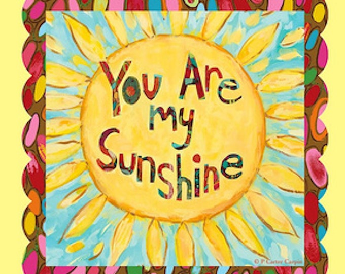 You Are My Sunshine Sun Large Block/panel - Etsy