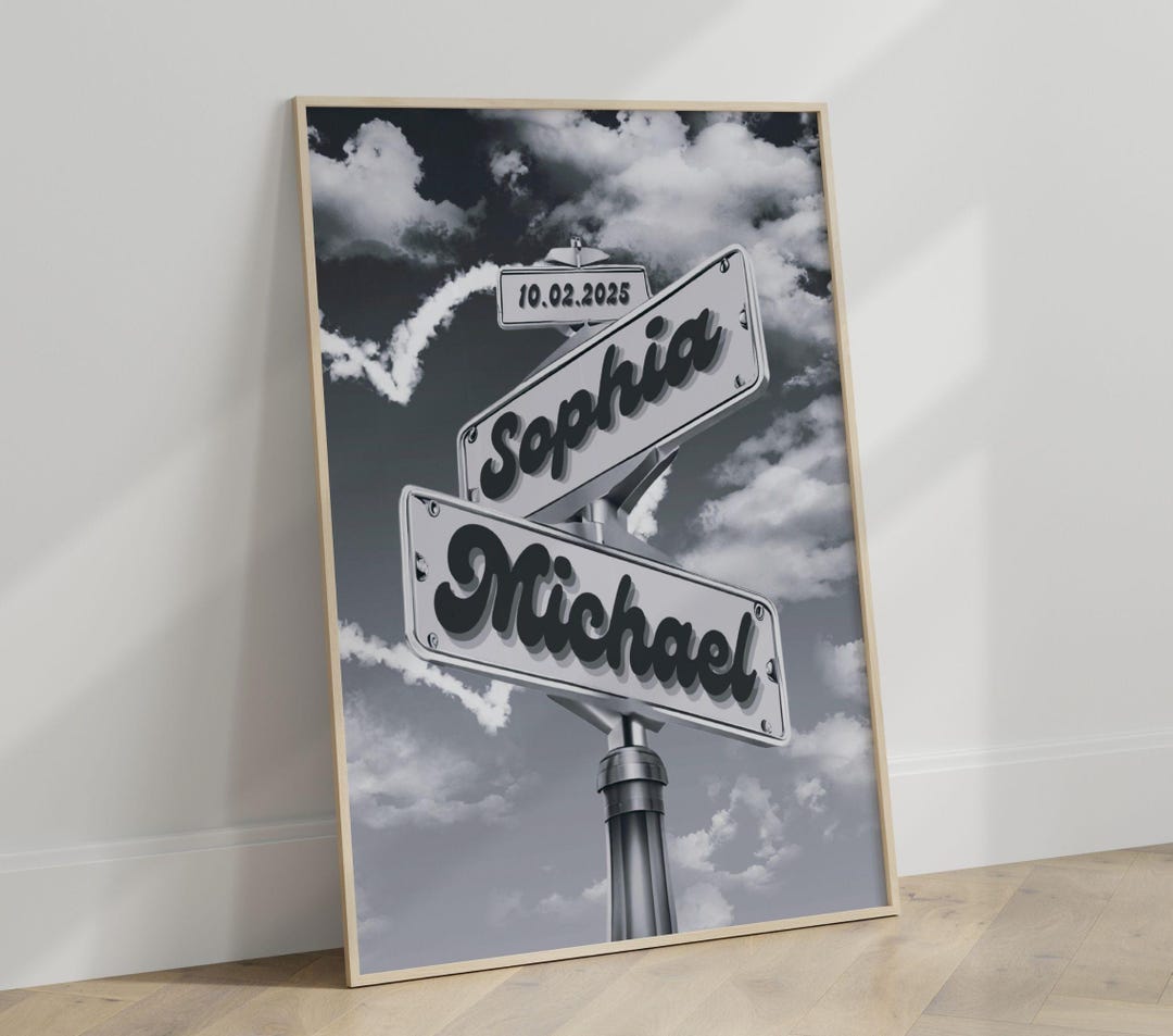 Street Sign Names, Name Street Sign Canvas, Wedding Road Signs, Name ...