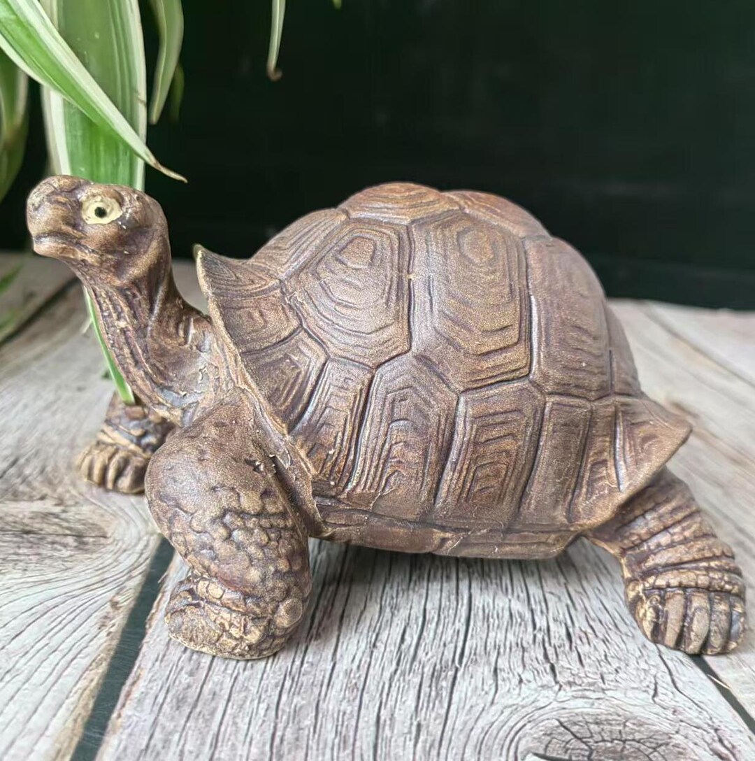 Vintage Ceramics Hand Carved Pottery Sea Turtle Figurine,fengshui Decor ...