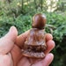 Wood Carving Meditating Buddha Mini Dharma Peace Zen Bodhisattva ...